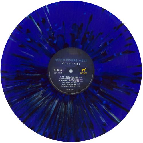 When Rivers Meet We Fly Free - Blue UK vinyl LP album (LP record) (812986)