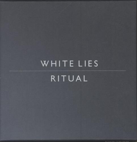 White Lies Ritual + Autographed Print UK 7" single box set (525739)