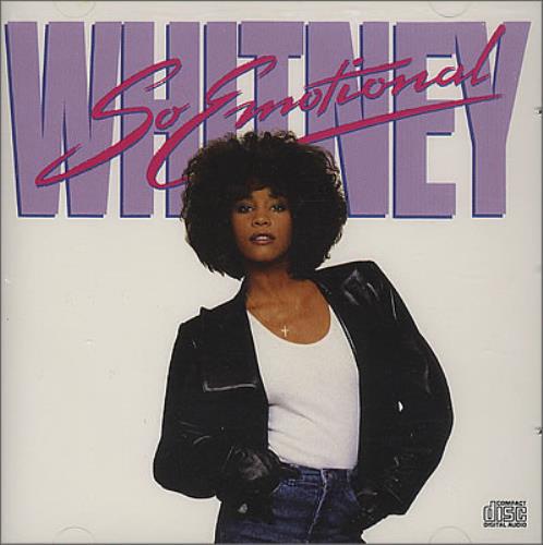 Whitney Houston So Emotional US Promo CD single (CD5 / 5") (57216)