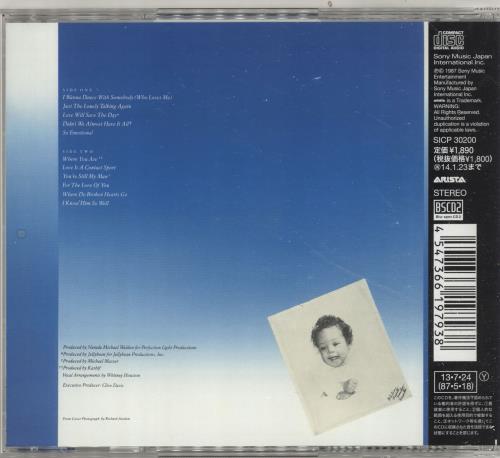 Whitney Houston Whitney + Obi Japanese Blu-Spec CD (696272)