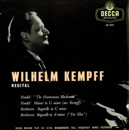 Wilhelm Kempf Recital UK 10" vinyl single (10 inch record) (536721)