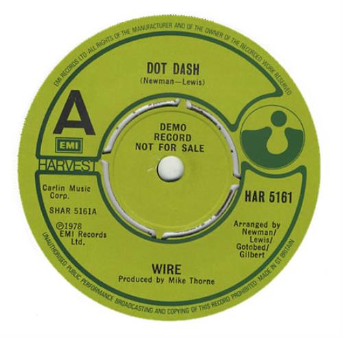 Wire Dot Dash - A Label UK Promo 7" vinyl single (7 inch record / 45 ...