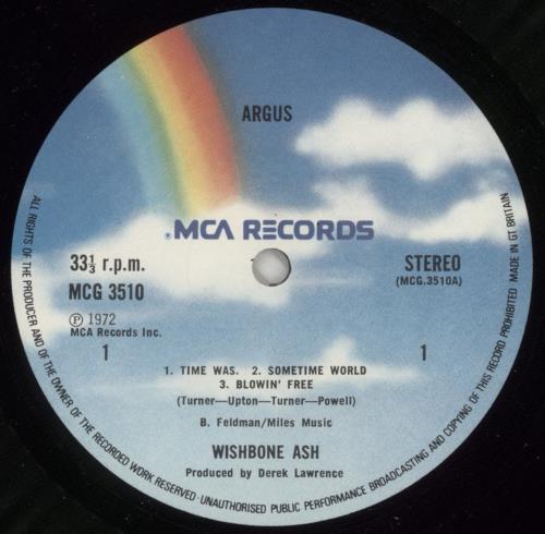 Wishbone Ash Argus UK vinyl LP album (LP record) (313960)
