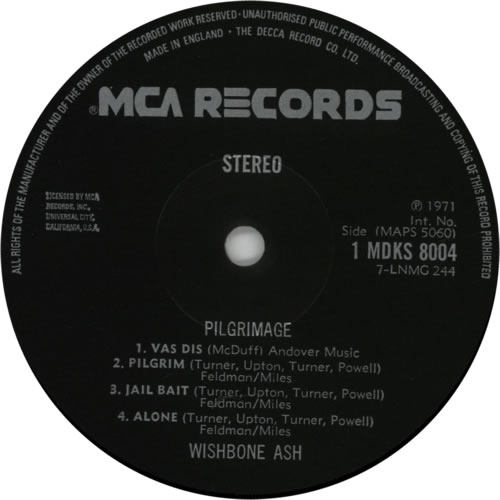 Wishbone Ash Pilgrimage - 3rd - EX UK vinyl LP album (LP record) (610753)