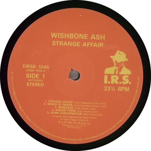 Wishbone Ash Strange Affair UK vinyl LP album (LP record) (703752)