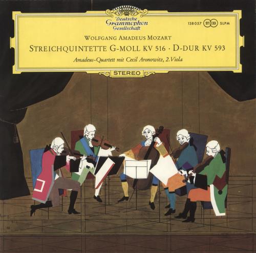 Wolfgang Amadeus Mozart Mozart: Streichquintette G-moll KV 516 - D-dur KV 593 - 3rd German vinyl ...