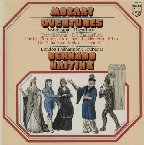 Wolfgang Amadeus Mozart Overtures Dutch vinyl LP album (LP record) (761517)