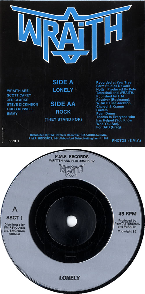Wraith Lonely / Rock (They Stand For) UK 7" vinyl single (7 inch record ...