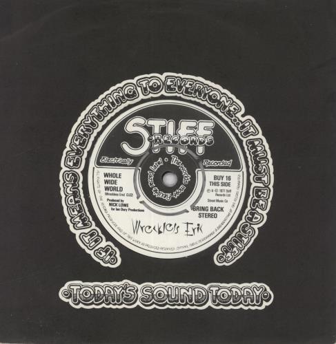 Wreckless Eric Whole Wide World UK 7" vinyl single (7 inch record / 45 ...