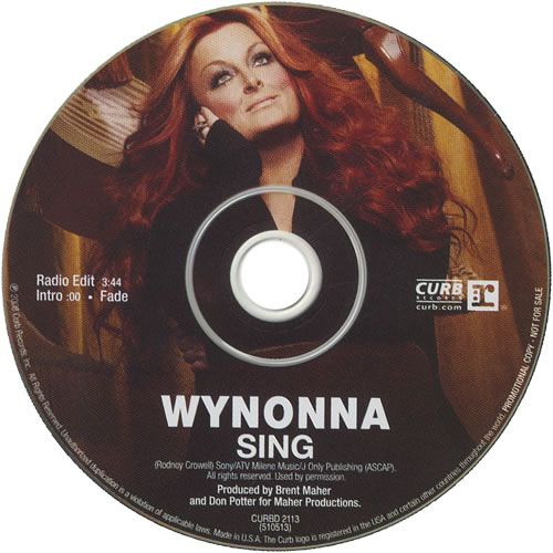 Wynonna Judd Sing US Promo CD single (CD5 / 5") (462663)