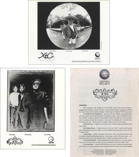 XTC Nonsuch US Promo media press pack (52177) PRESS PACK