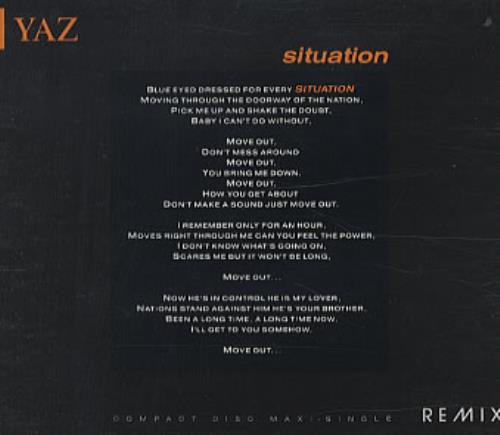 Yazoo Situation US CD single (CD5 / 5") (11523)