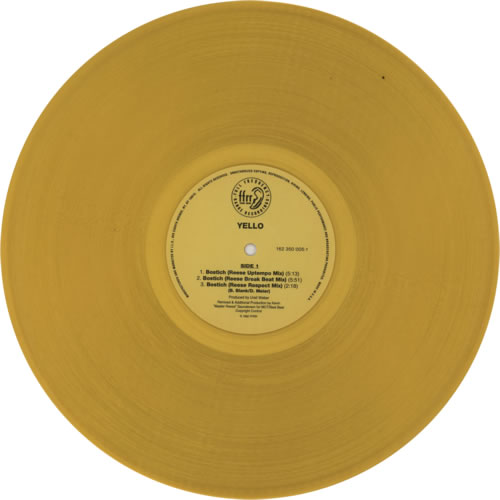 Yello Bostich - Yellow Vinyl US 12" vinyl single (12 inch record / Maxi ...