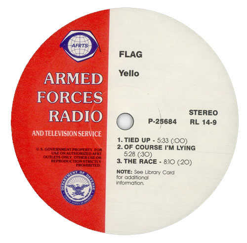 Yello Flag - Armed Forces Radio US Promo vinyl LP album (LP record) (507918)