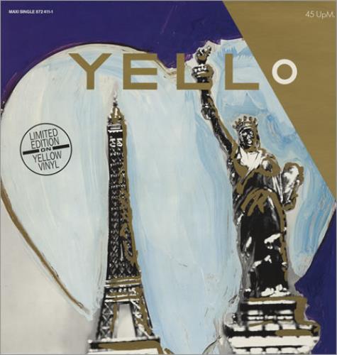 Yello Lost Again - Yellow Vinyl German 12" vinyl single (12 inch record ...
