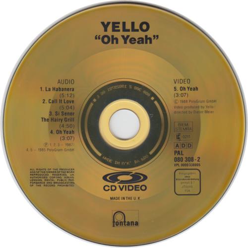 Yello Oh Yeah - Cd-video UK CD single (CD5 / 5") (145030)