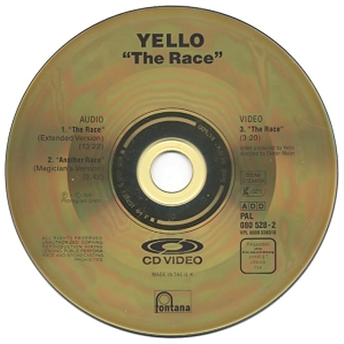 Yello The Race - CD-Video UK CD single (CD5 / 5") (48134)
