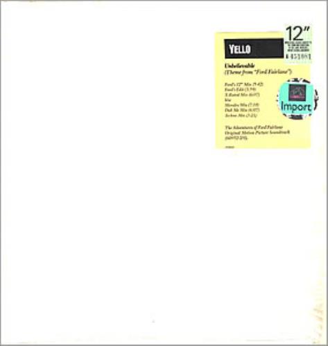 Yello Unbelievable - Sealed US 12" vinyl single (12 inch record / Maxi ...