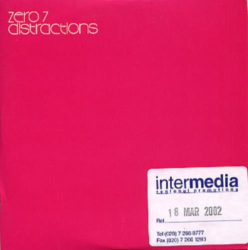 Zero 7 Distractions UK Promo CD single (CD5 / 5") (209578)