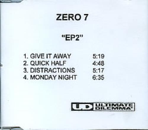 Zero 7 EP2 UK Promo CD-R acetate (277589)