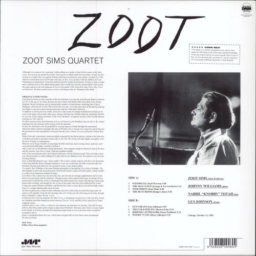 Zoot Sims Zoot - 180gm US vinyl LP album (LP record) (785039)
