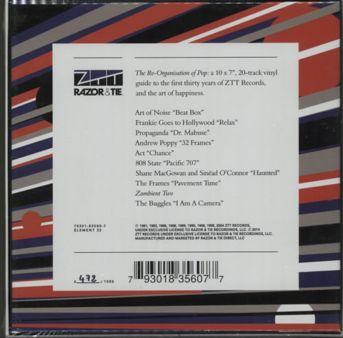 ZTT label The Re-Organization of Pop - RSD - Sealed US Vinyl Box Set ...