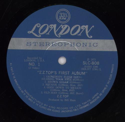 ZZ Top First Album Japanese vinyl LP album (LP record) (836851)